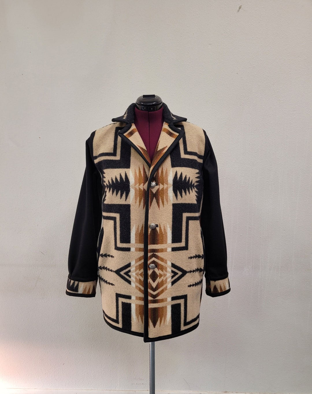 Southwestern Reversible Native American Wool Blanket Coat - Etsy