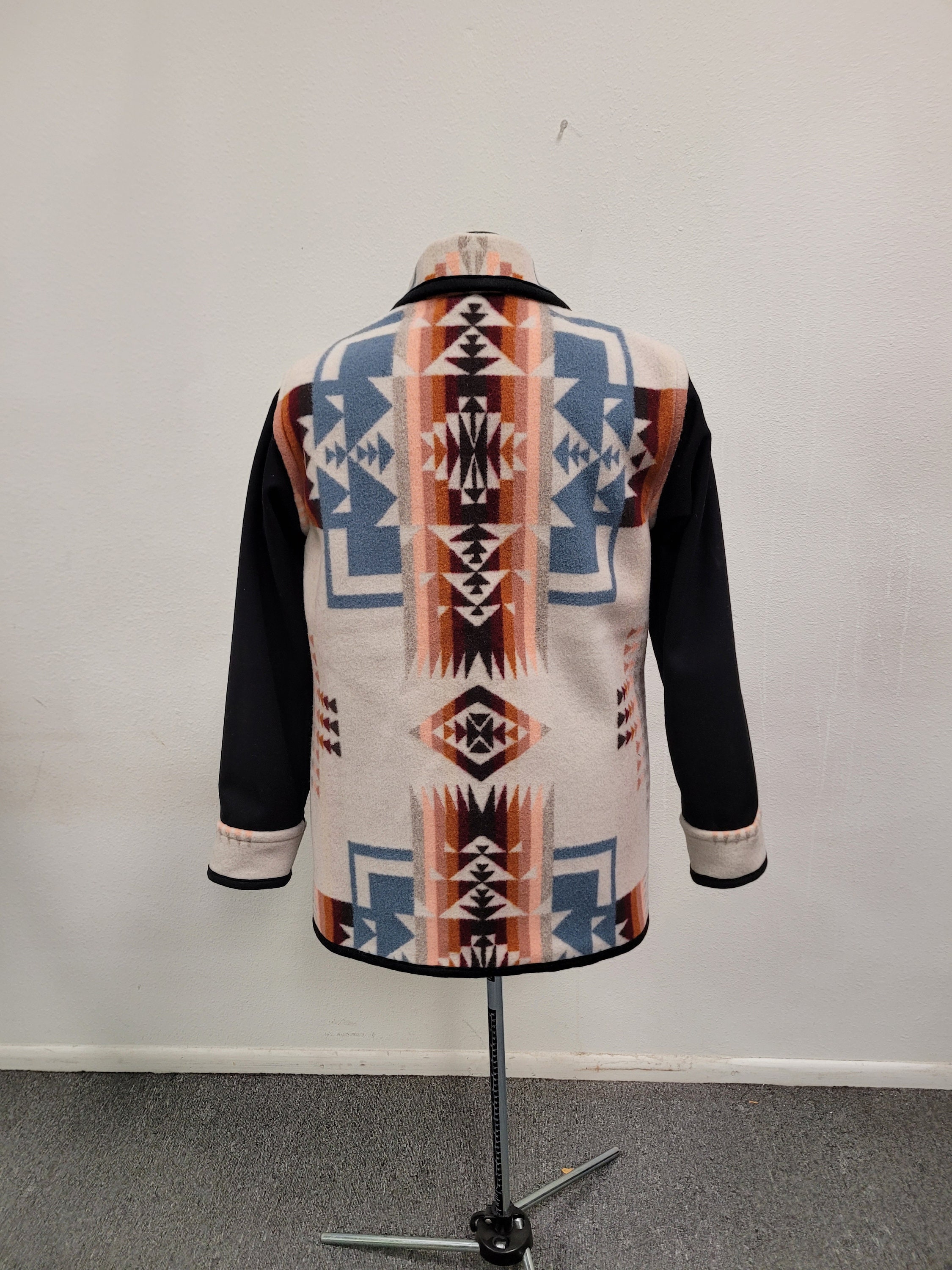 Southwest Wool Native American Reversible Blanket Coat - Etsy