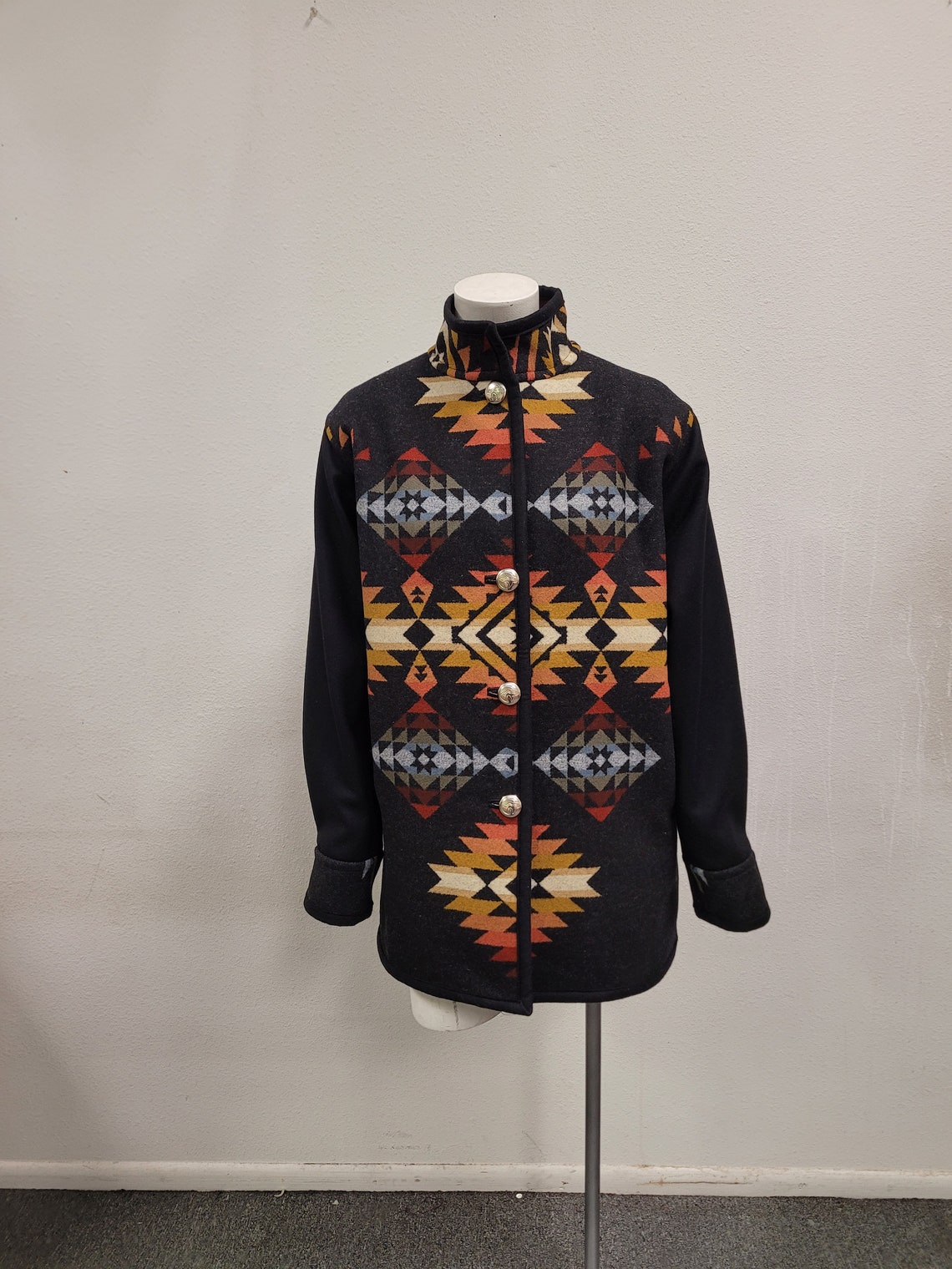 Southwestern Reversible Native American Wool Blanket Coat - Etsy