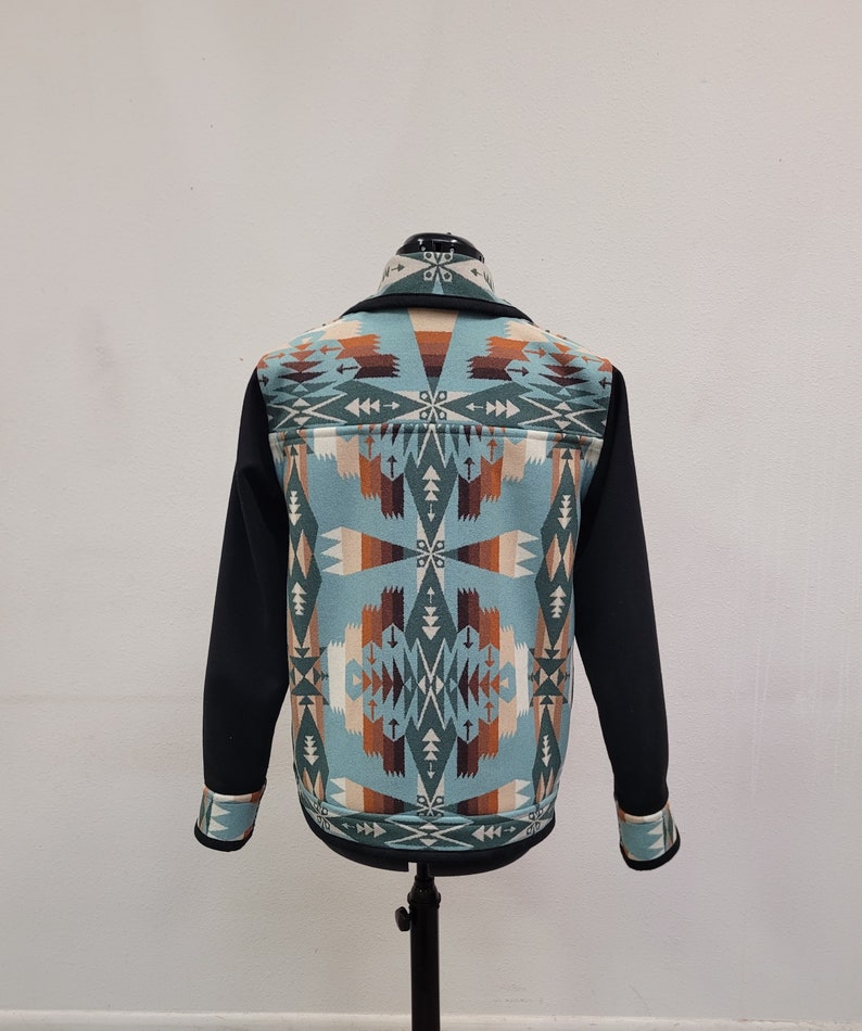 Southwest Wool Native American Reversible Blanket Coat - Etsy