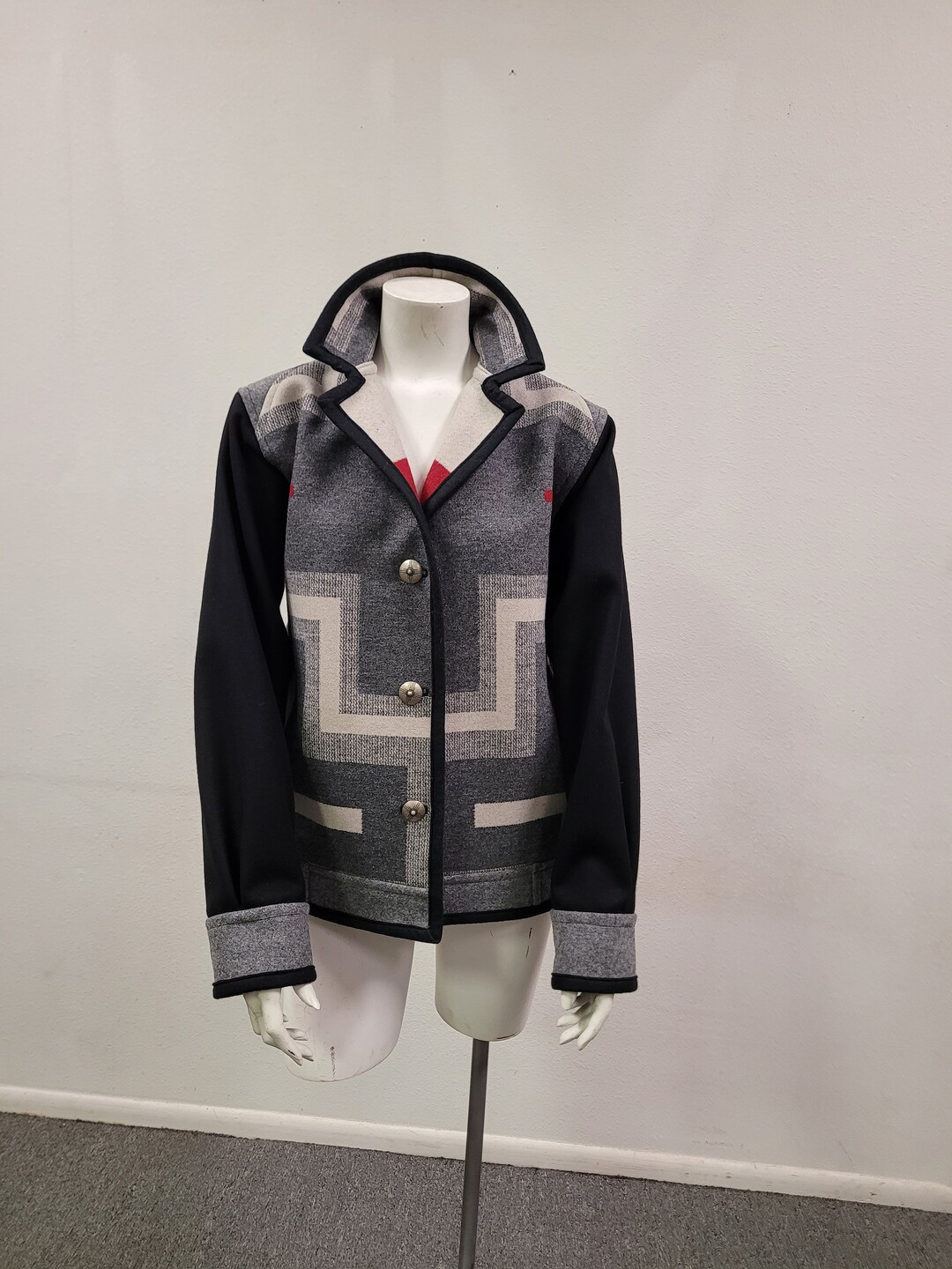 Southwest Wool Native American Reversible Blanket Coat - Etsy