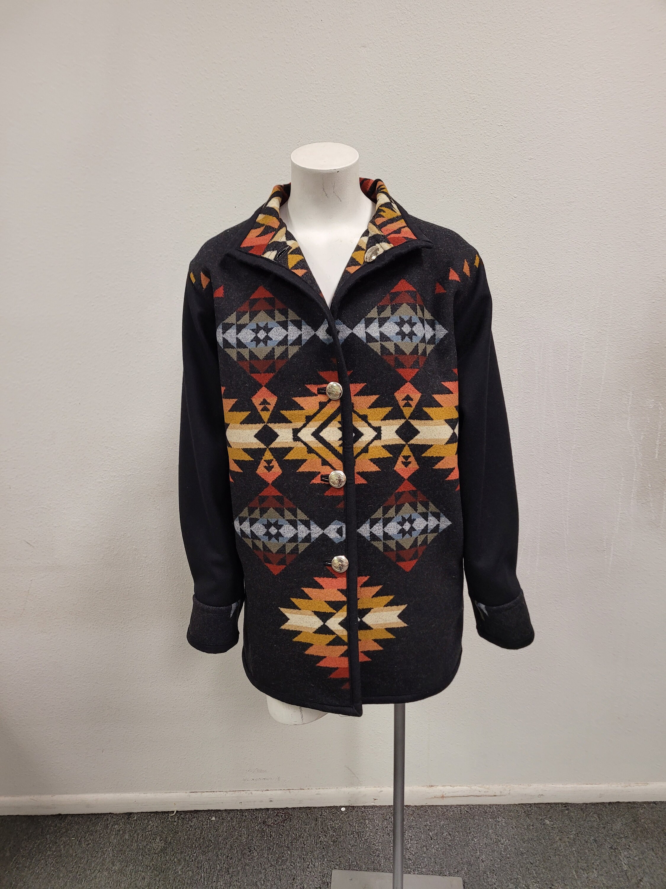 Southwestern Reversible Native American Wool Blanket Coat - Etsy