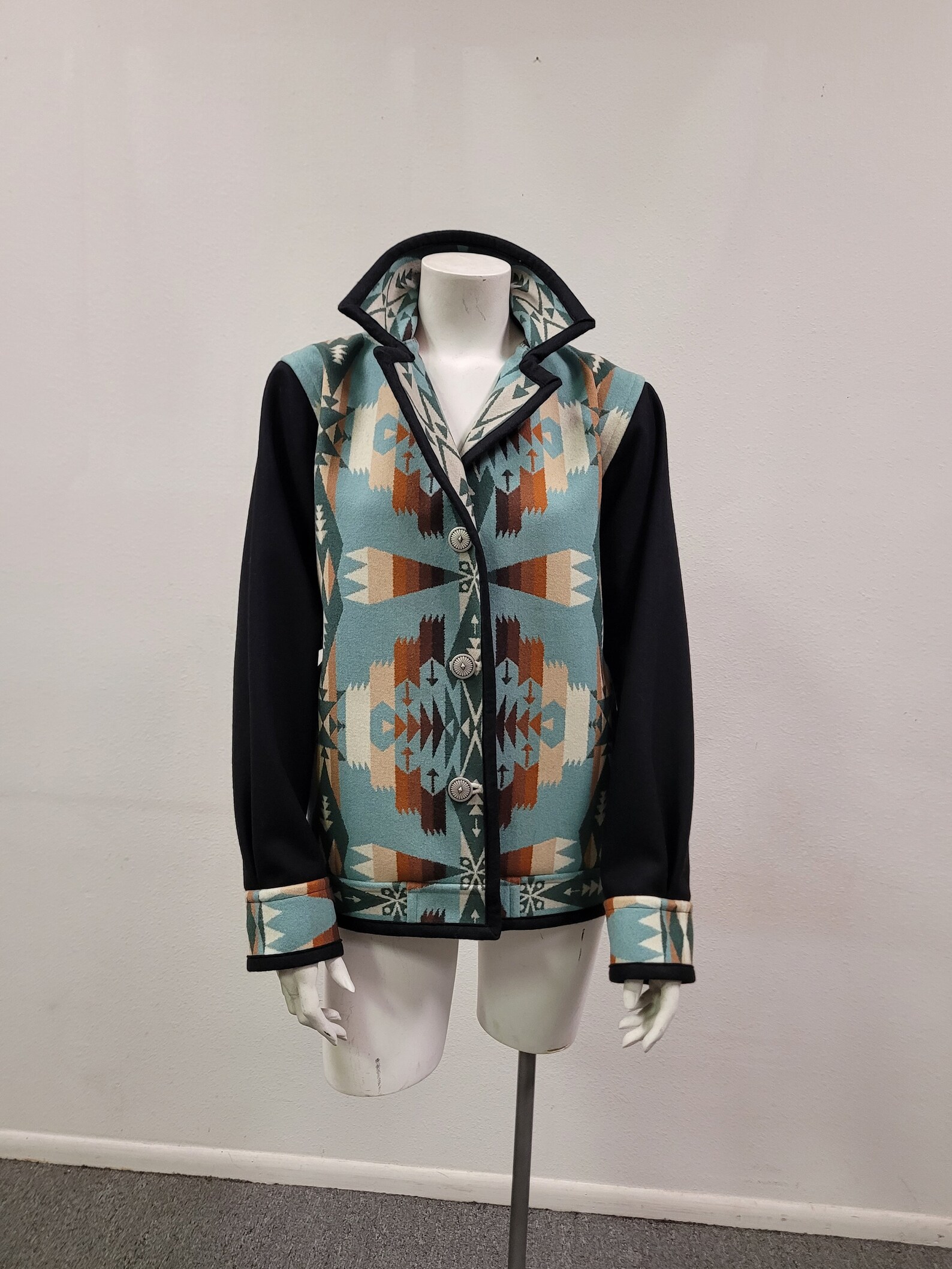 Southwest Wool Native American Reversible Blanket Coat - Etsy