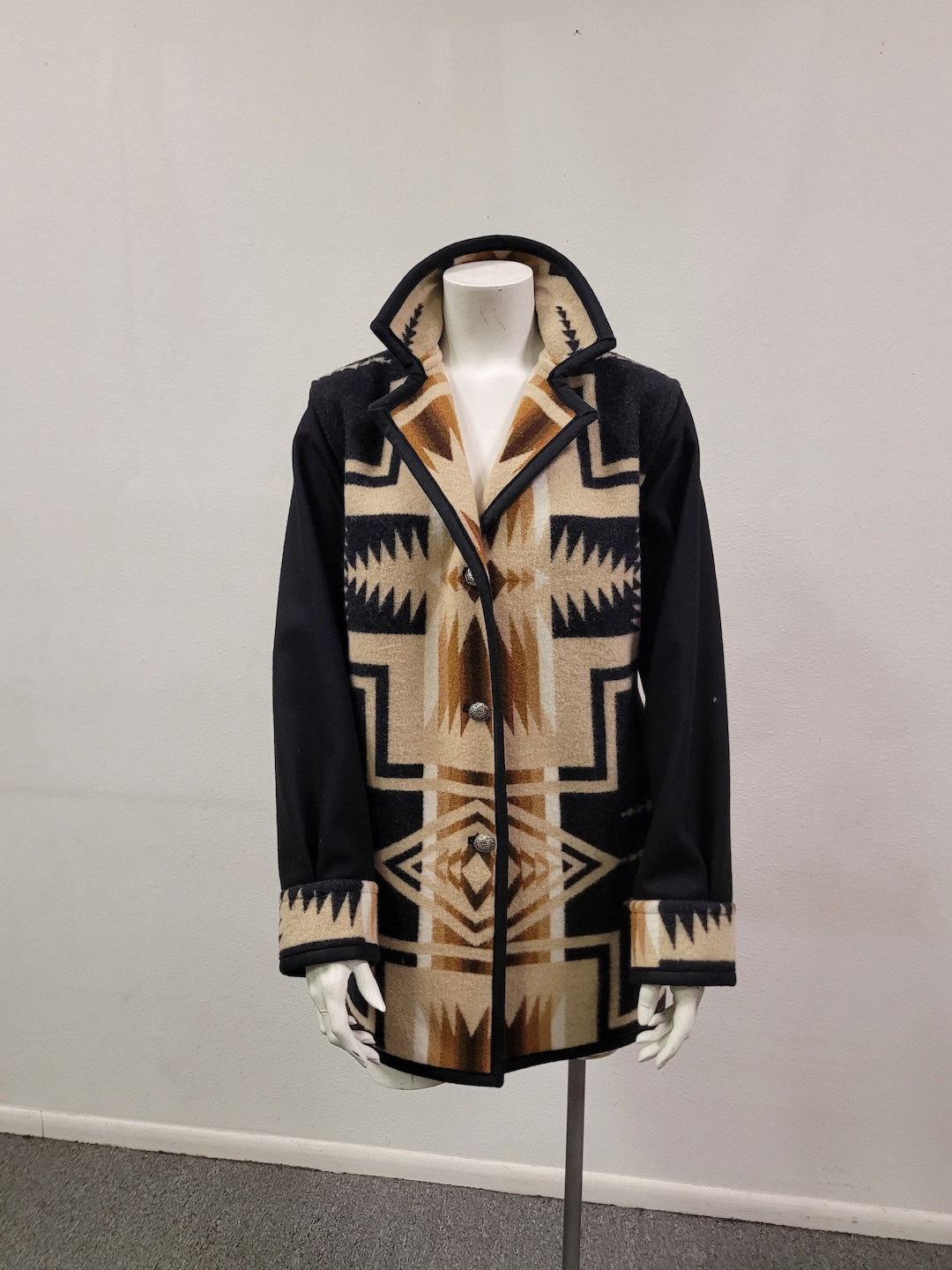 Southwestern Reversible Native American Wool Blanket Coat - Etsy