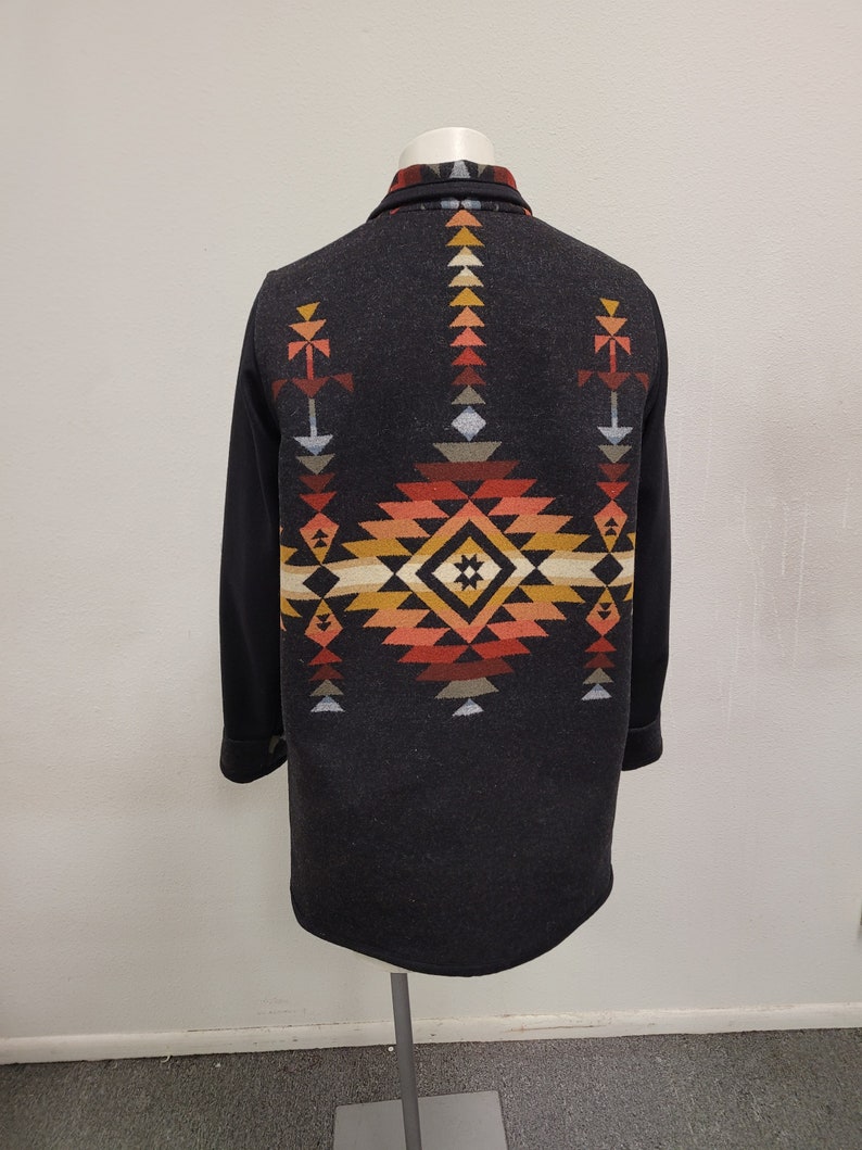 Southwestern Reversible Native American Wool Blanket Coat - Etsy