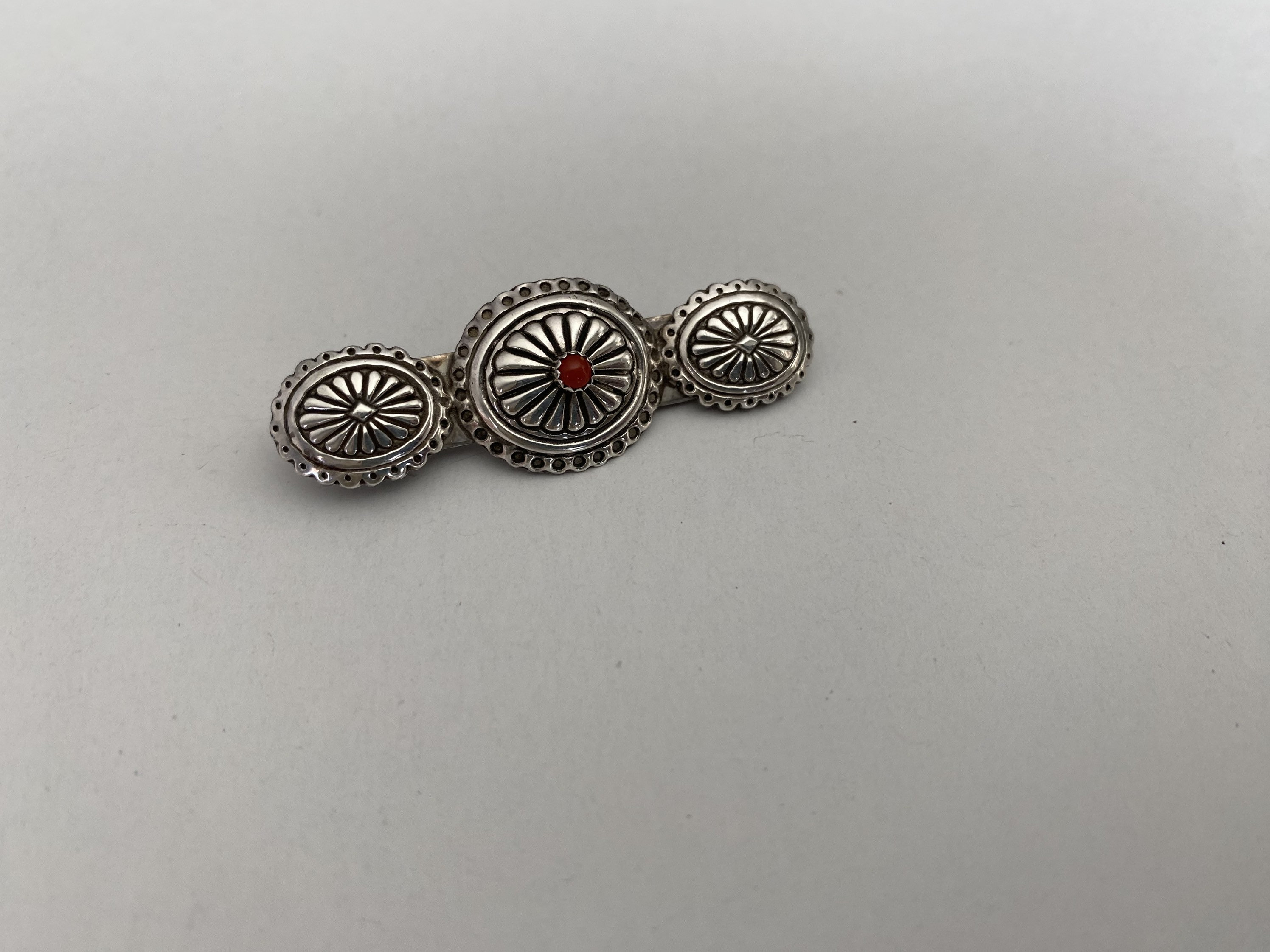 Vintage Native American Concho Pin W/ Spiny Coral - Etsy