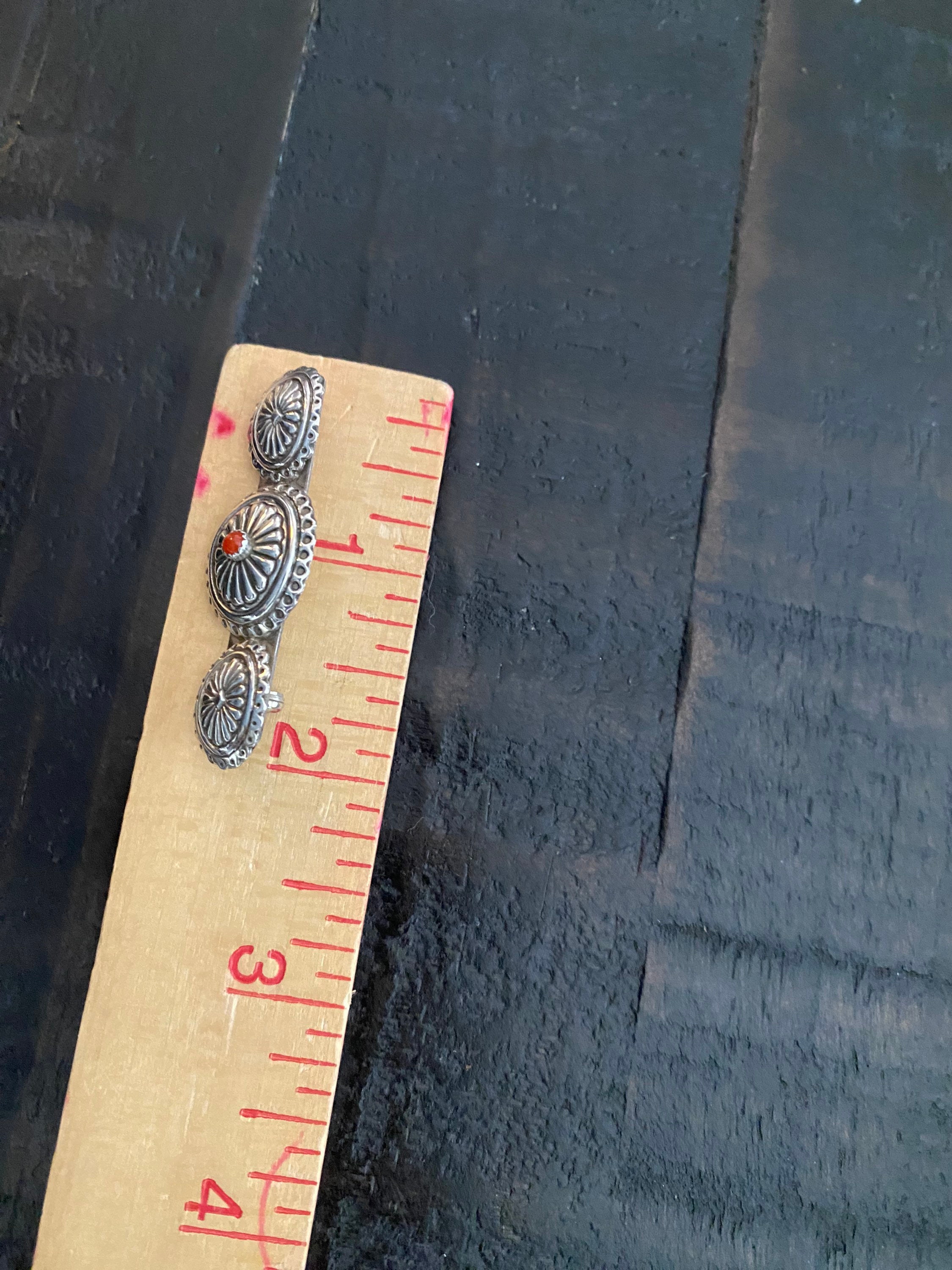 Vintage Native American Concho Pin W/ Spiny Coral - Etsy