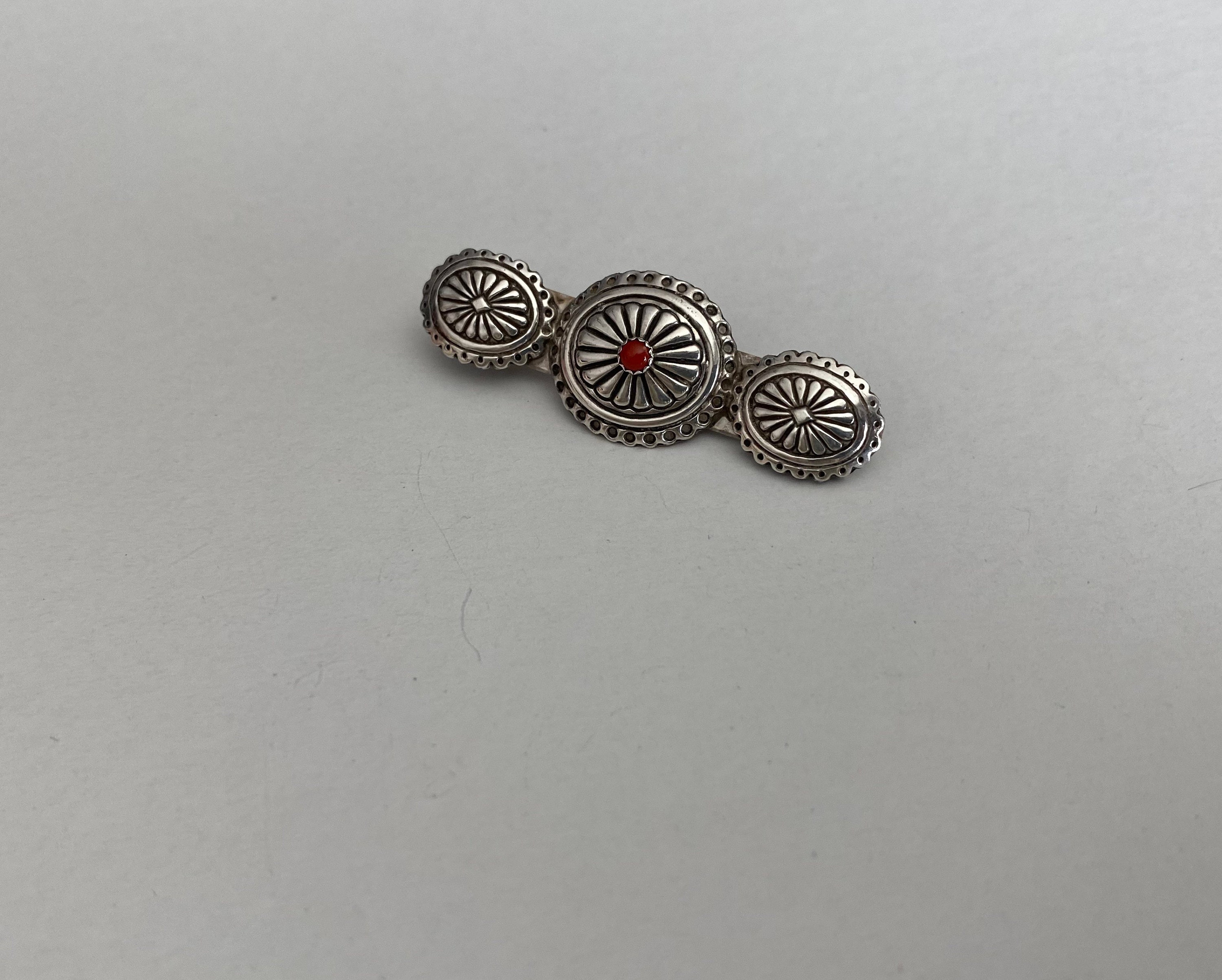 Vintage Native American Concho Pin W/ Spiny Coral - Etsy