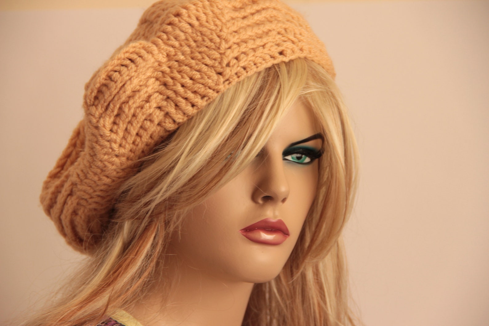 Crochet Painter Beret, Spiral Design Caps, Skull Caps, Crochet Painter ...