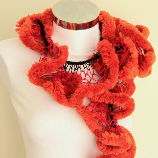 Frilly Infinity Scarf - Etsy