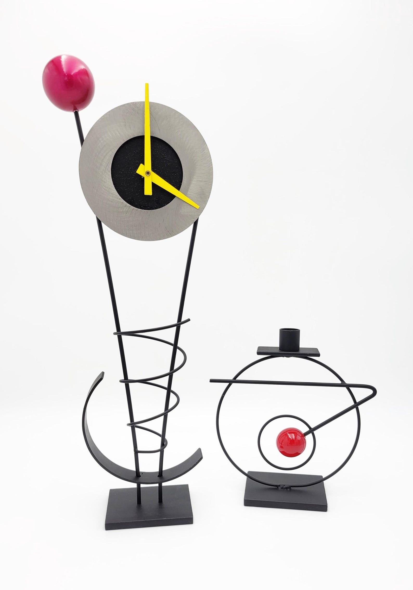 Rick Martin Abstract Modernist Pop Art Memphis Style Clock ...