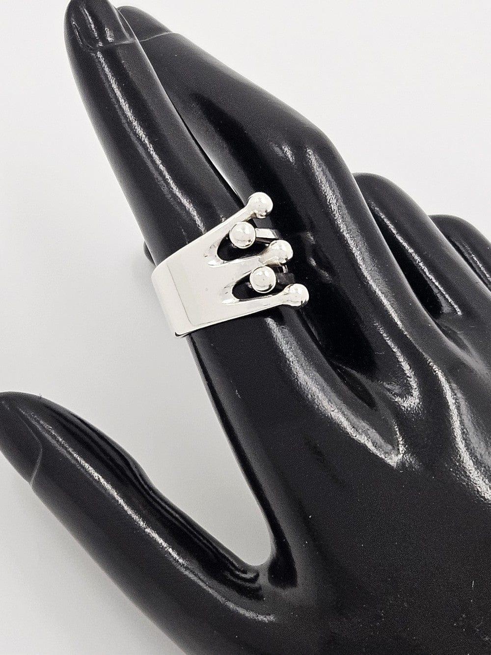 Norway + Designs AGE Sterling Modernist 5 Prong Crown Jester Ring C ...