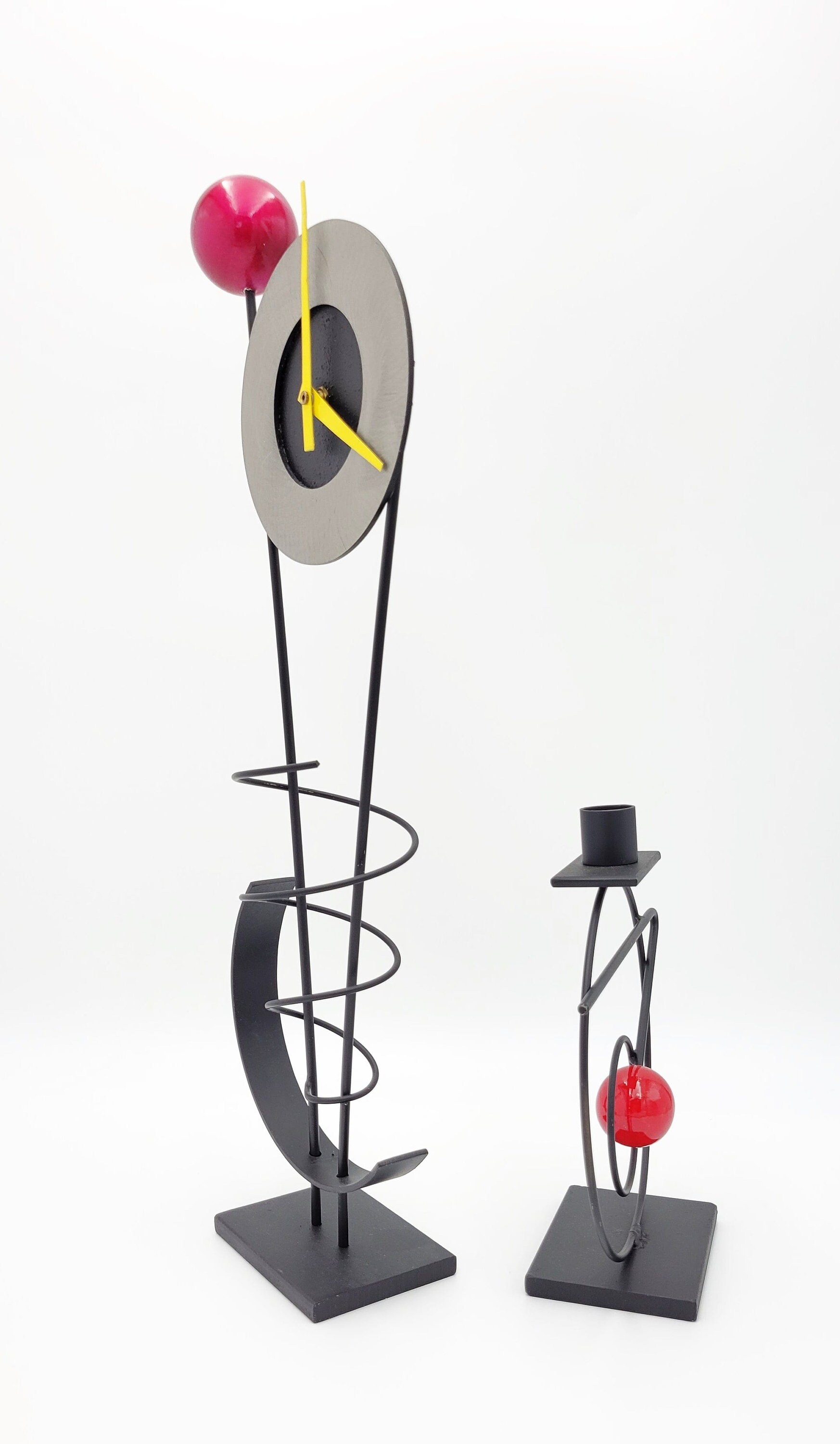 Rick Martin Abstract Modernist Pop Art Memphis Style Clock ...