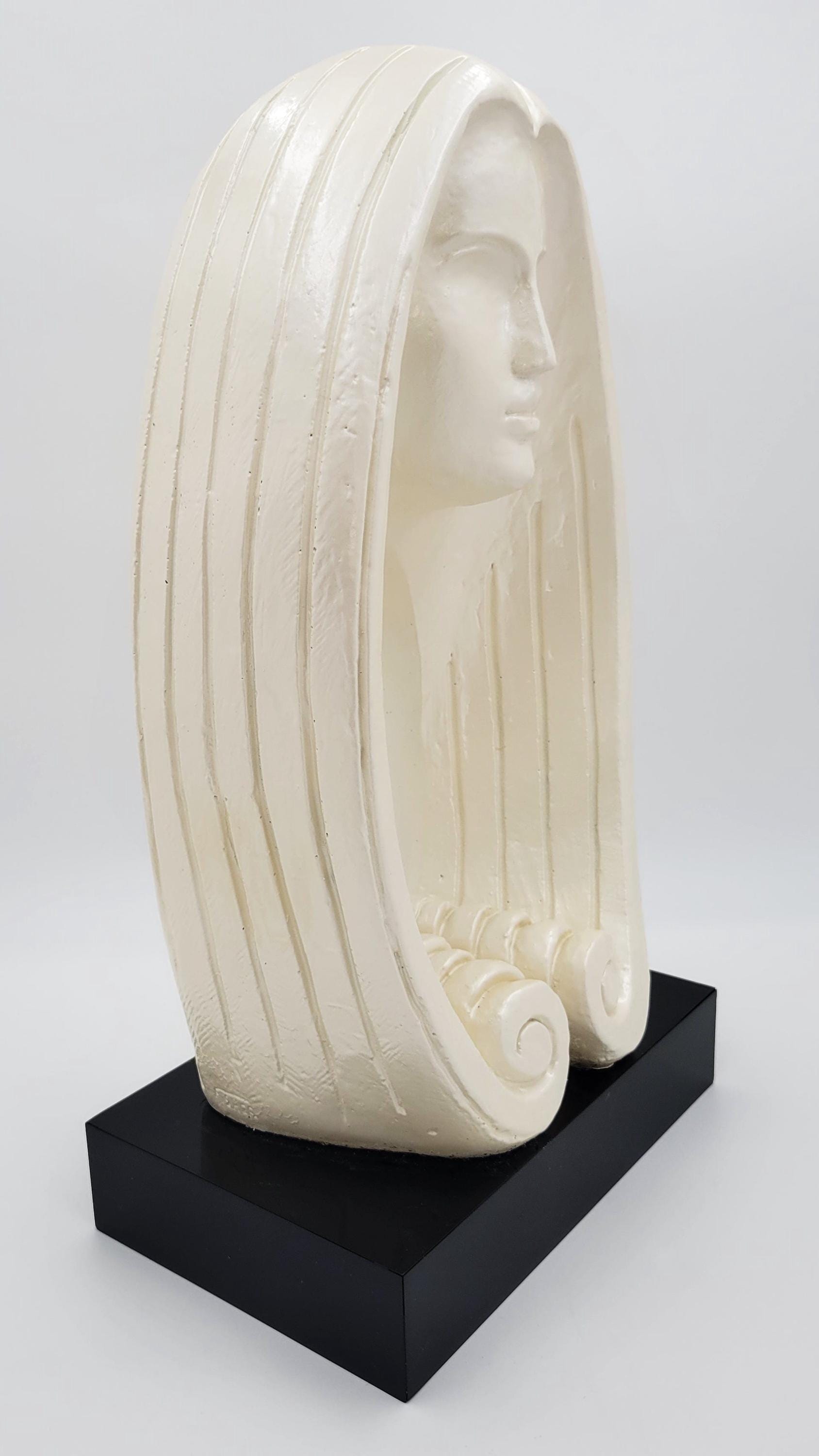 Restored Austin Prod XL Durastone Scarce Sculpture "woman's Face ...