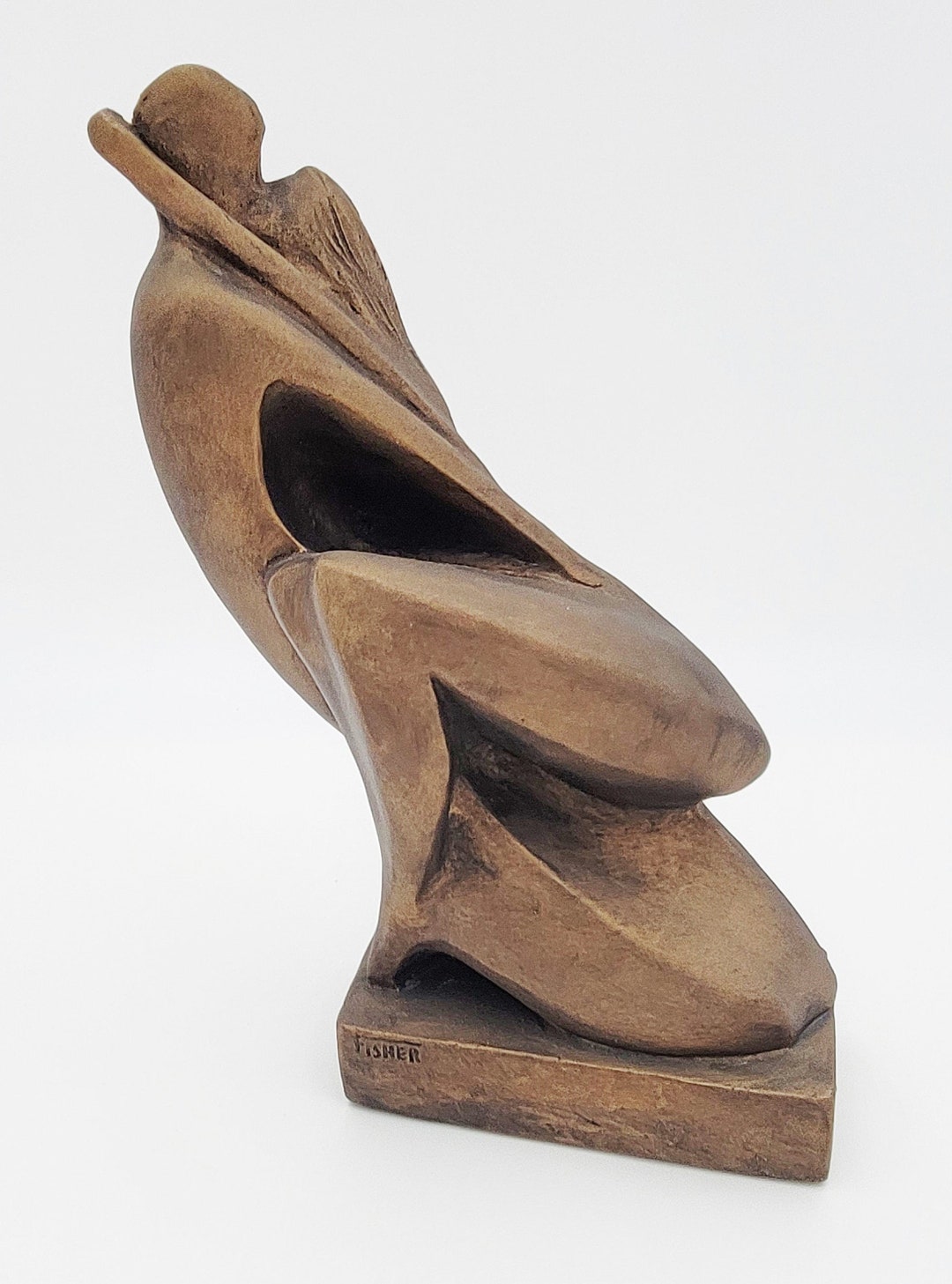 Restored Austin Productions Durastone Sculpture "swept Away" Signed ...