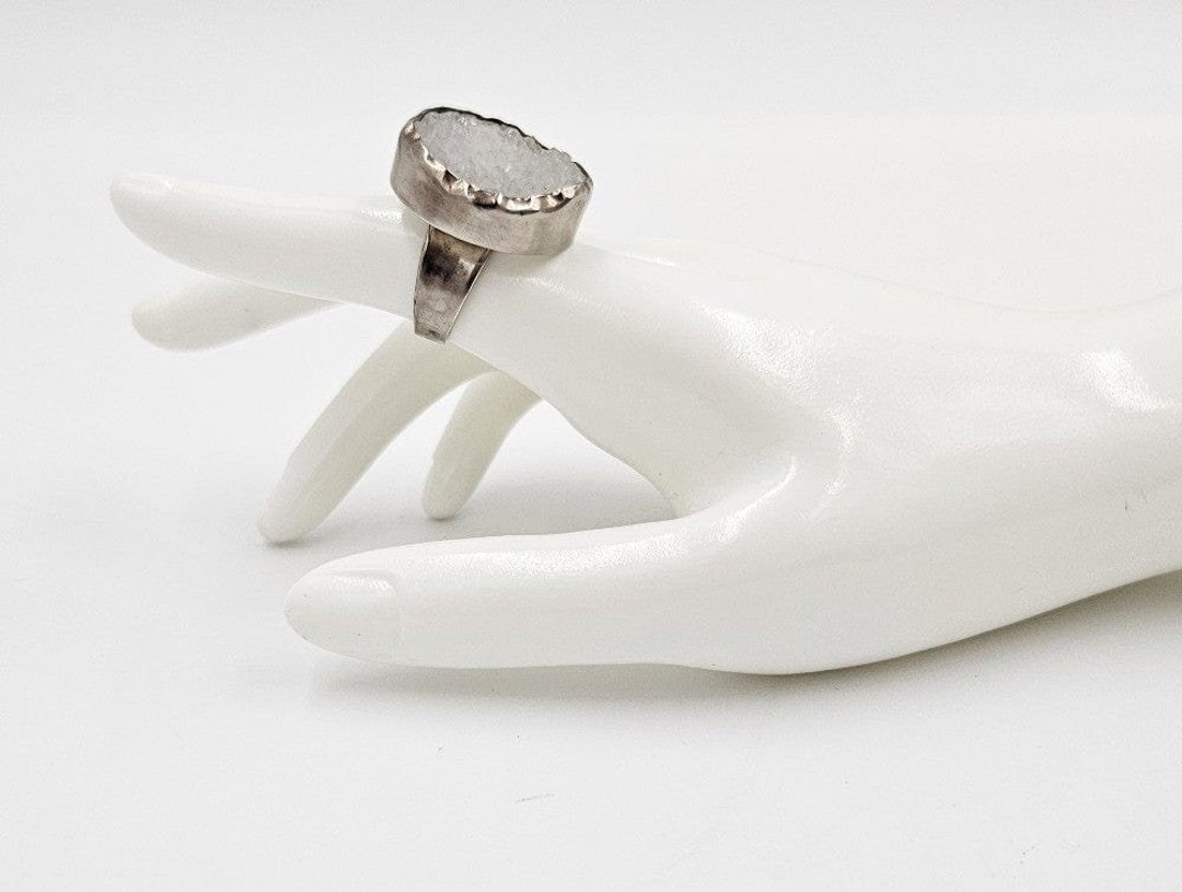 Designer Chan Luu Modernist Bold Darken Sterling & Drusy Quartz Crystal ...