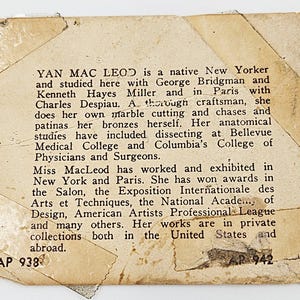 Restored RARE Austin Prod Yan Macleod Female Dancer Sculpture Circa ...