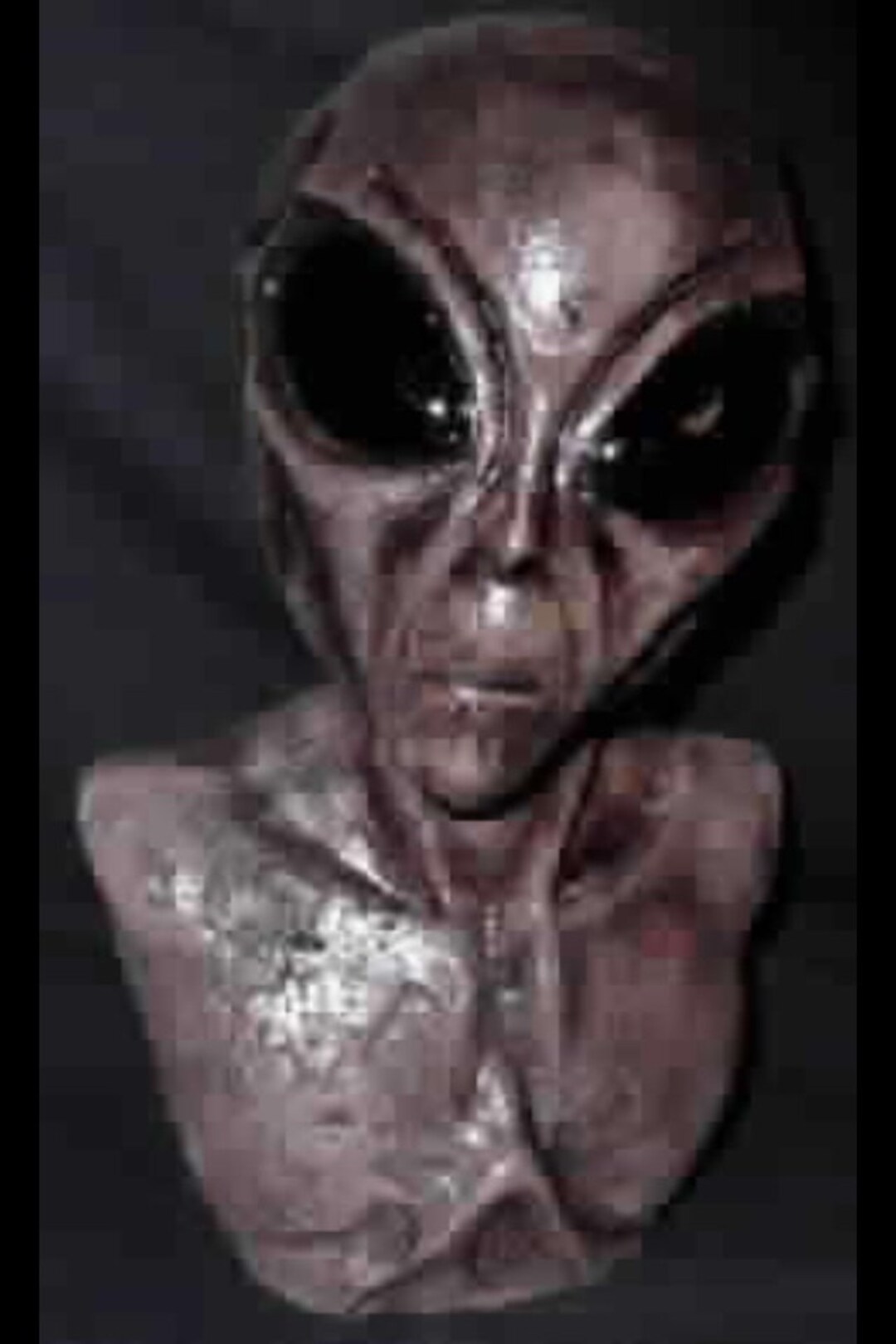 Grey Alien Bust Handcrafted Stone Statue Art 13 by 8 by 7 - Etsy