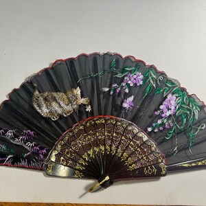 Ornamental Chinese Fan - Decorative, Semi-translucent With Embroidered ...