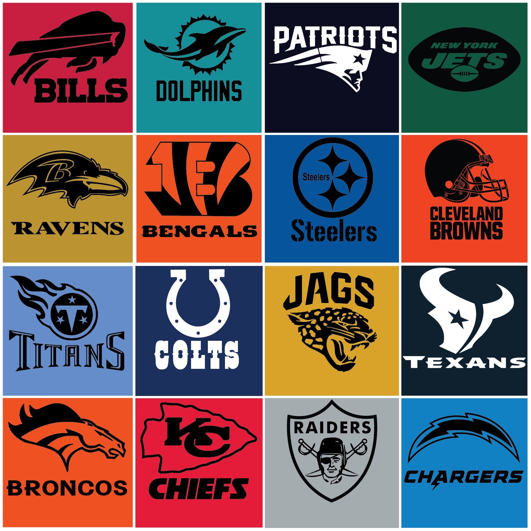 Custom NFL Team Stickers - Etsy UK