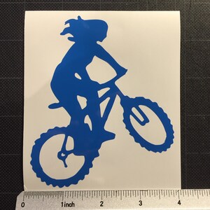 Mountain Biking Woman Vinyl Decal Girl MTN Biking Mtb - Etsy