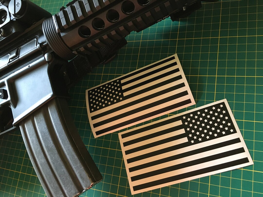 Flat Black American Flag Vinyl Decal Matte - Etsy