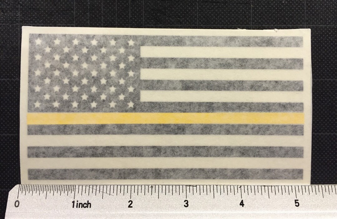 Thin Gold Line Flag Vinyl Decal American Flag Matte Black Dispatch ...
