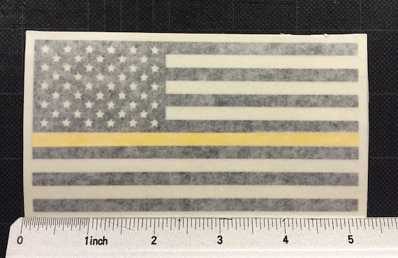 Thin Gold Line Flag Vinyl Decal American Flag Matte Black - Etsy