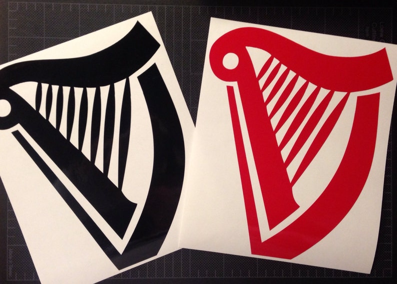 Golden Harp Vinyl Decal Sticker | Etsy