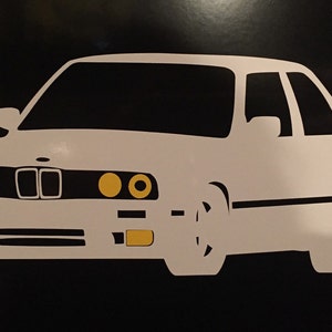 BMW E30 Vinyl Decal Sticker 3 Series 318is 325is Yellow Headlights Fogs ...