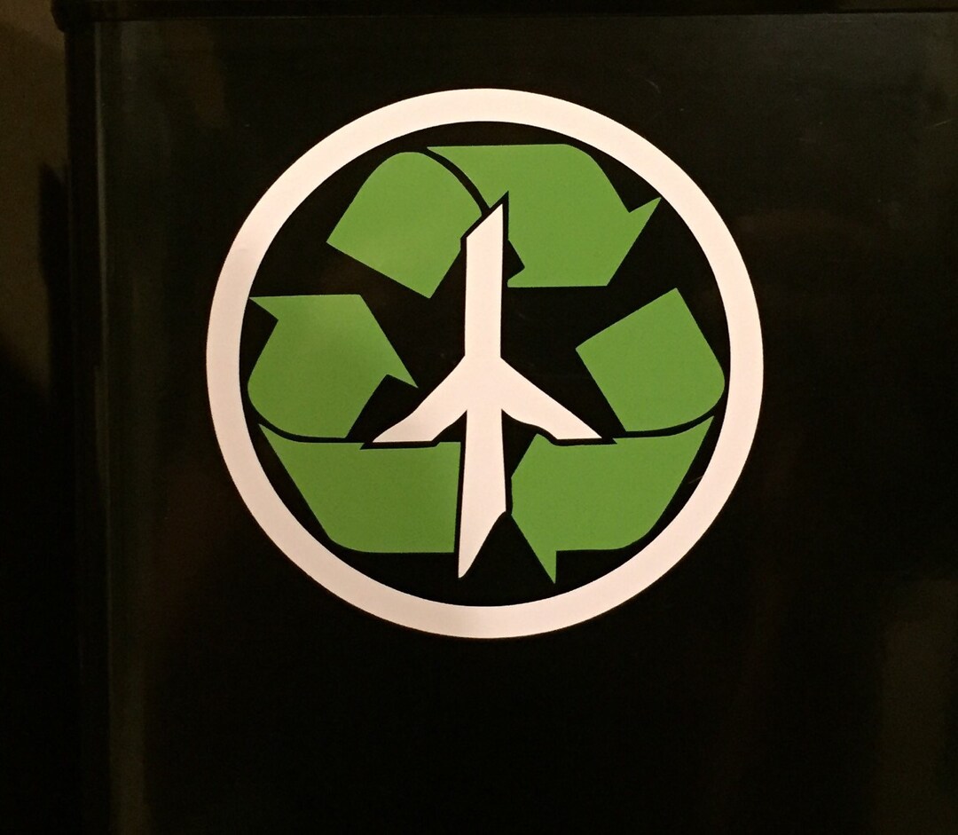 Recycle Peace Sign Symbol Decal Sticker Green - Etsy