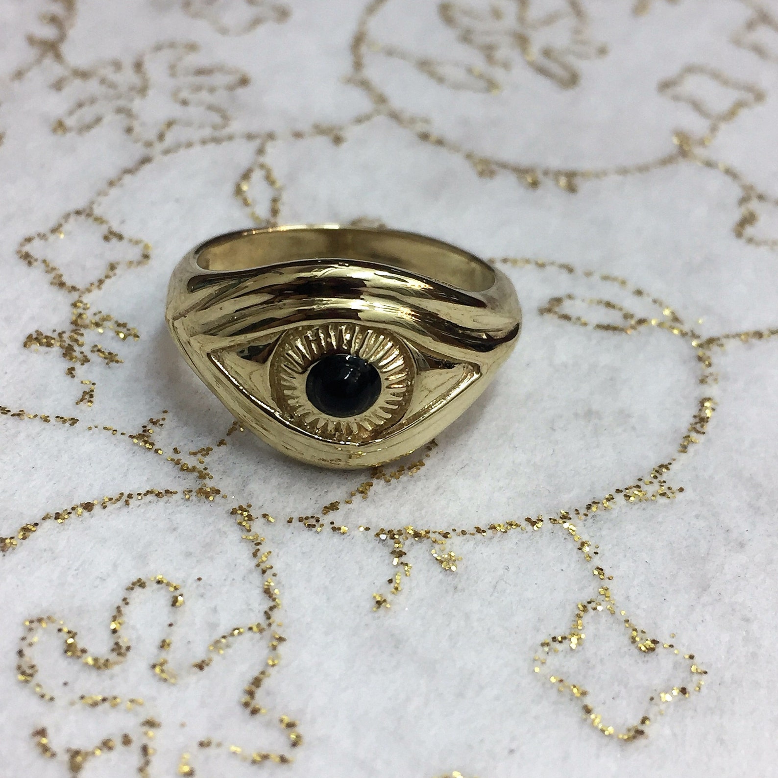 Gold Eye Ring 14k Gold Eye Ring Evil Eye Ring Gold Evil Eye | Etsy