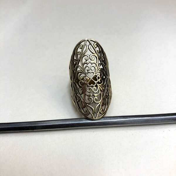 14k Filigree Ring - Etsy