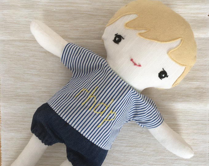 Handmade Rag Doll Boy, Cloth Doll, Boy Doll, Gifts for Boys, Dolls for ...