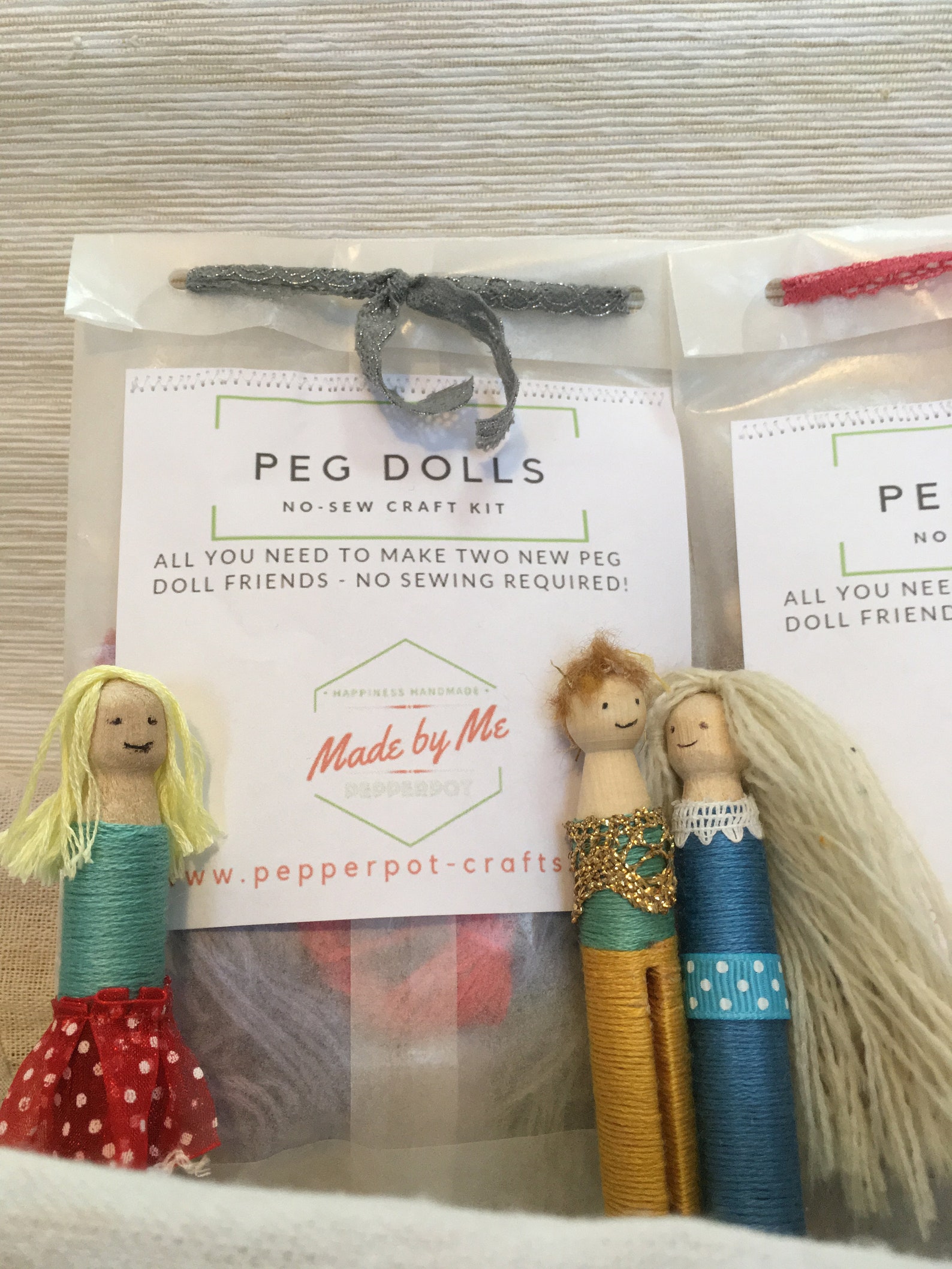 Yarn Wrapped Peg Dolls Make Your Own Peg Dolls Peg Doll Kit | Etsy