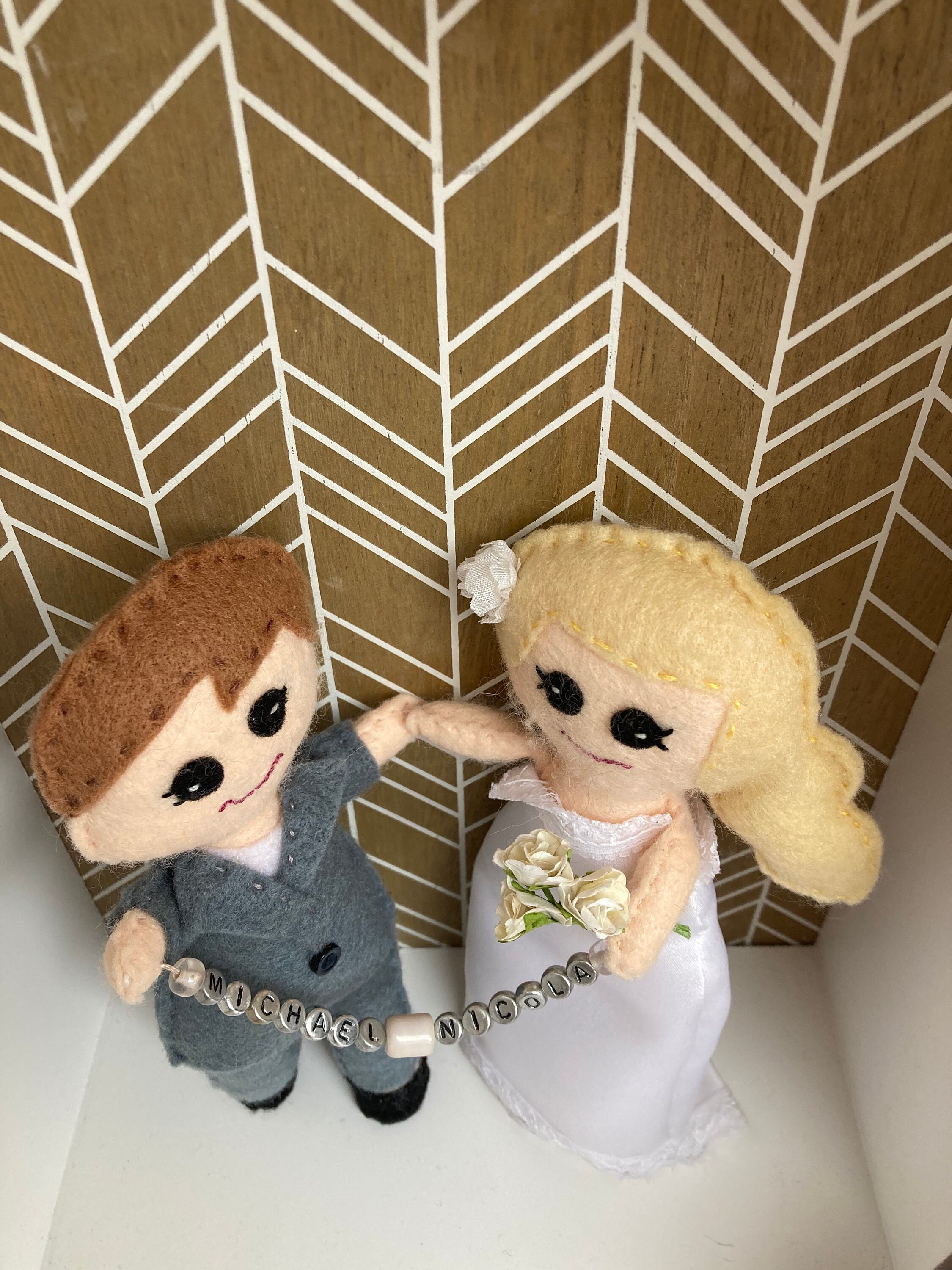 Happy Couple Bride and Groom Dolls Wedding Keepsake Couple | Etsy