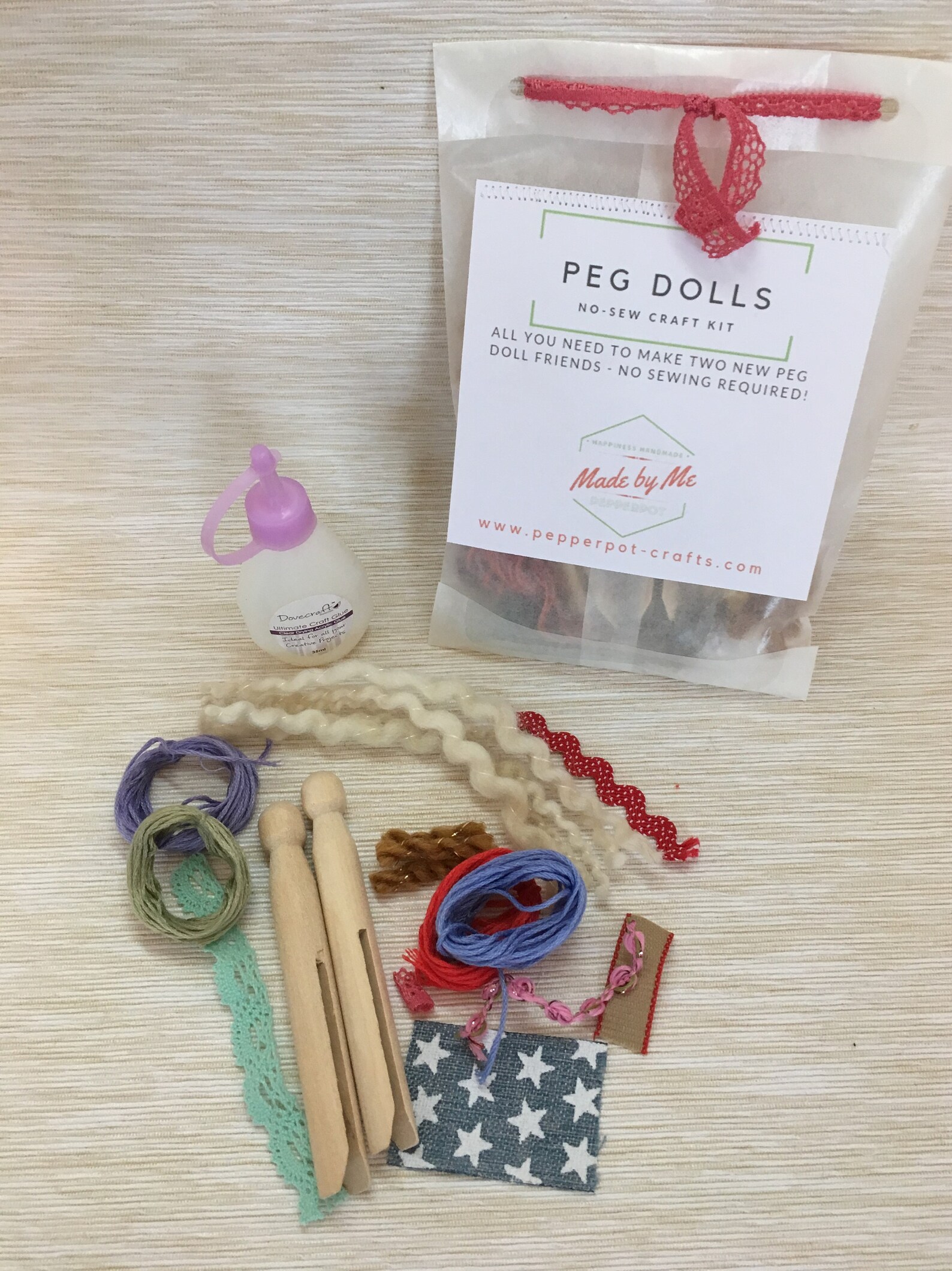 Yarn Wrapped Peg Dolls Make Your Own Peg Dolls Peg Doll Kit | Etsy
