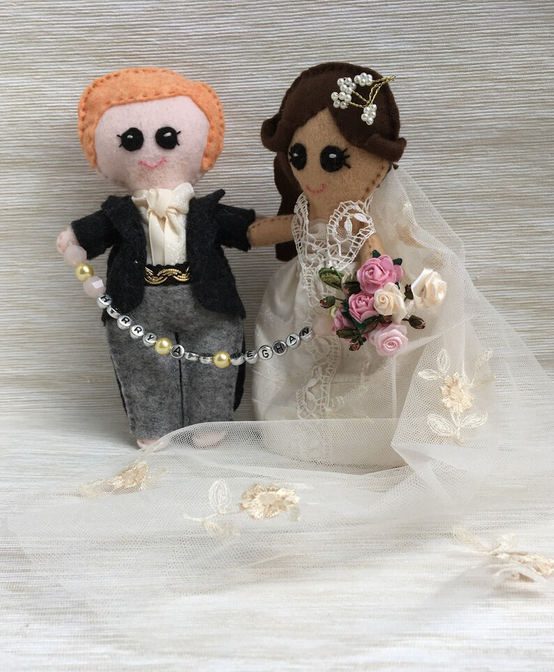 Happy Couple Bride and Groom Dolls Wedding Keepsake Couple | Etsy