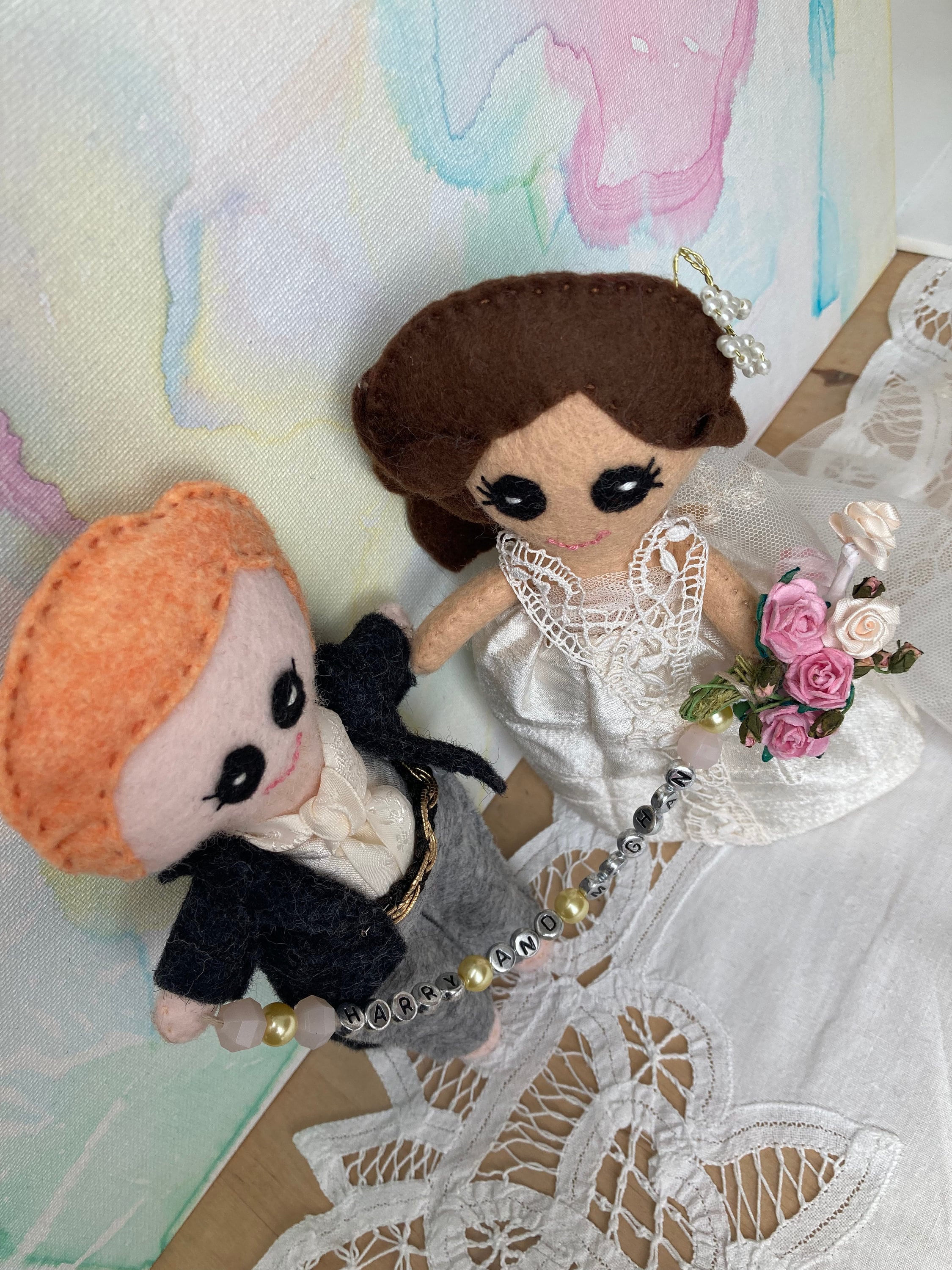 Happy Couple Bride and Groom Dolls Wedding Keepsake Couple | Etsy
