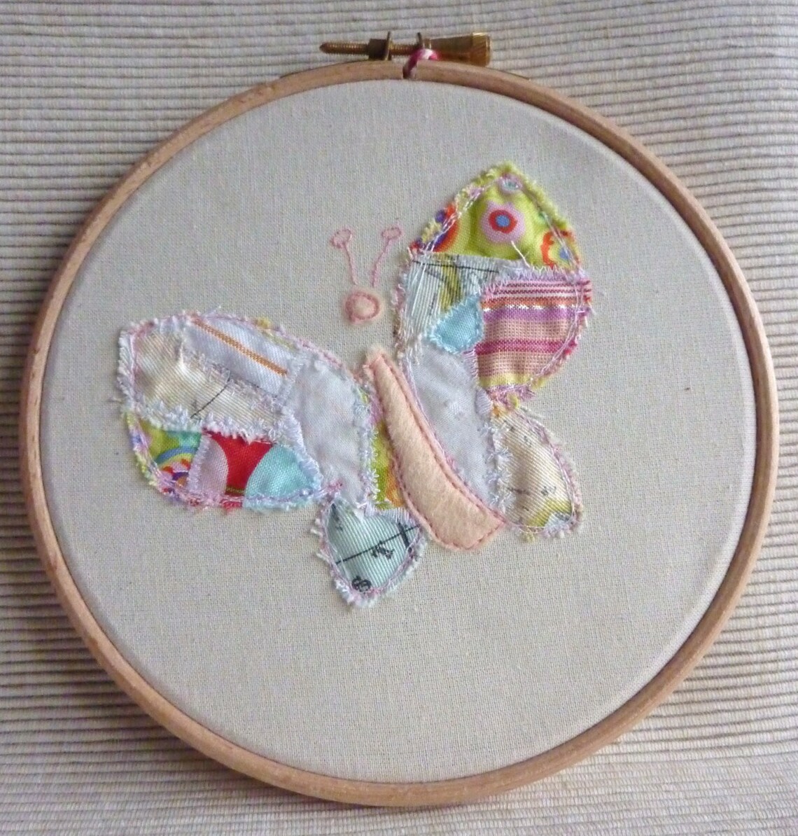 Patchwork Butterfly Embroidery Hoop Art - Etsy