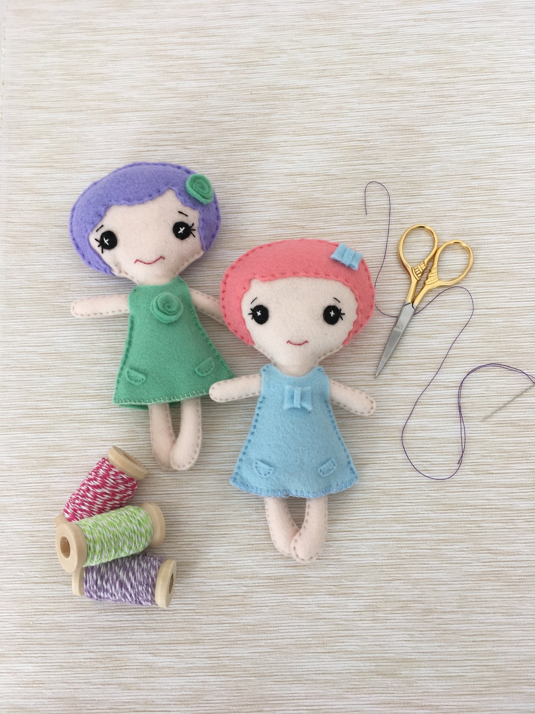 Doll Kit for Adults, Make a Doll, Felt Doll Sewing, Diy Doll Kit, Doll ...