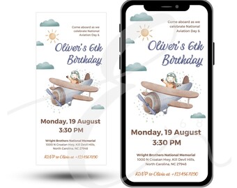 Airplane, Aviation Birthday Invitation - Etsy