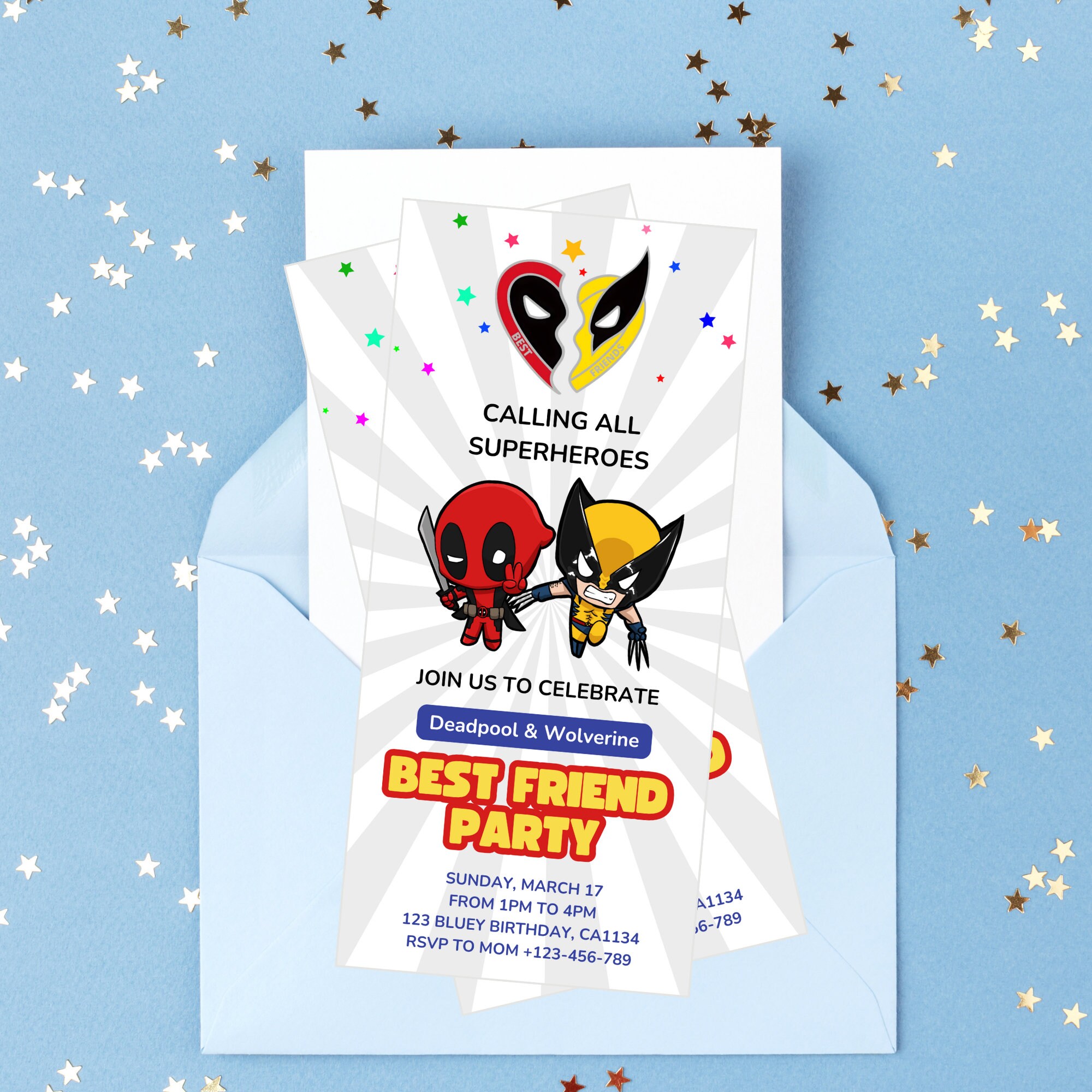 Xmen Wolverine Birthday Invitations Custom Wolverine