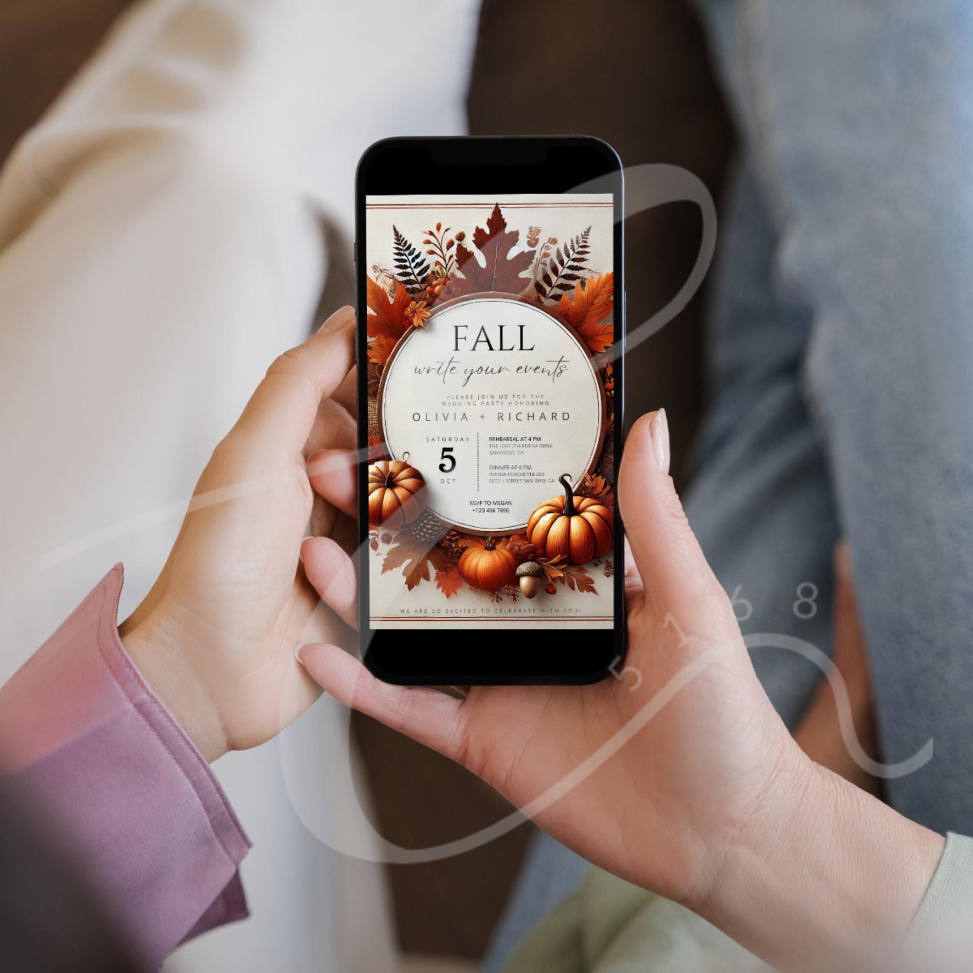 Animated Invitation, Rustic Fall Harvest Party Invitation, Autumn ...