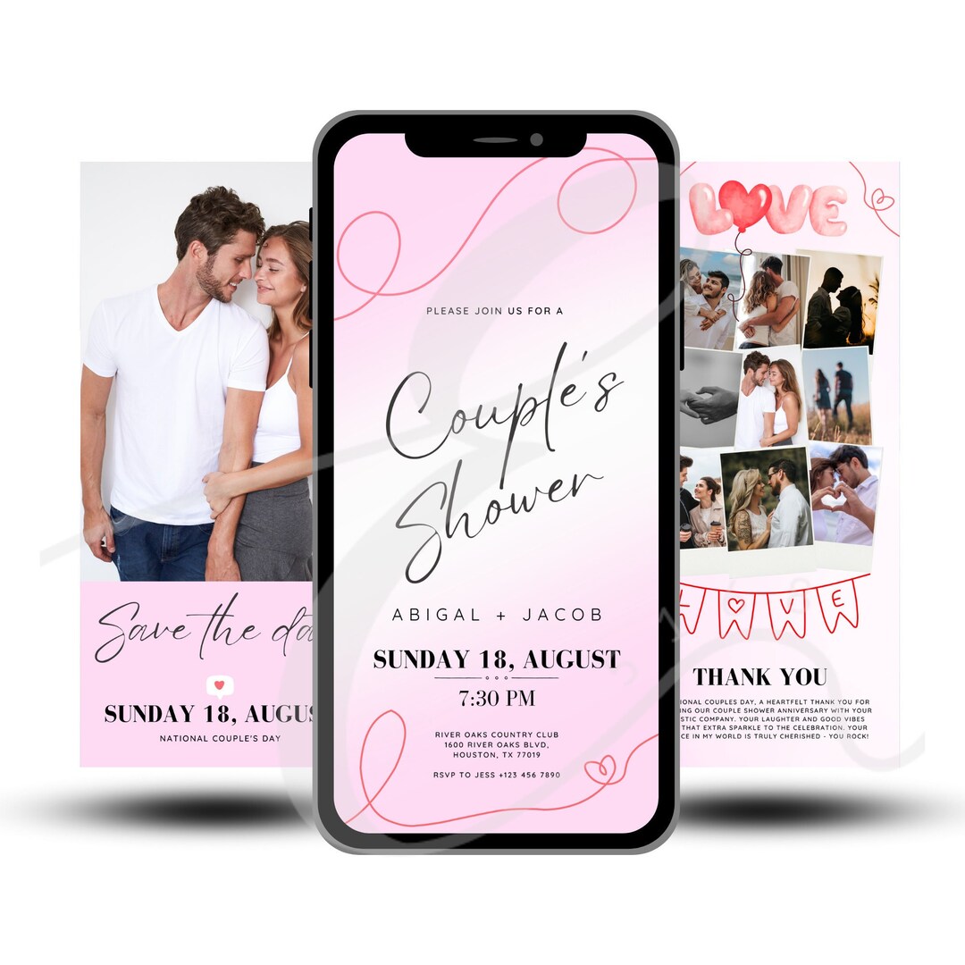 Animated Invitation, Couples Invitation, Couples Shower Invitation ...