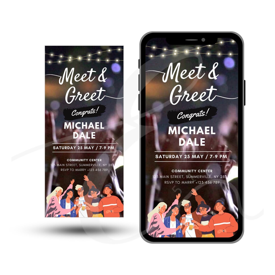 Digital Invitation, Meet and Greet Invitation, Meet & Greet Invitation ...