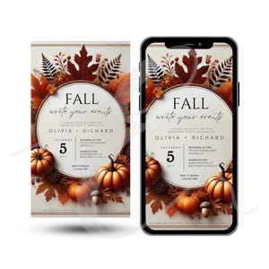 Animated Invitation, Rustic Fall Harvest Party Invitation, Autumn ...