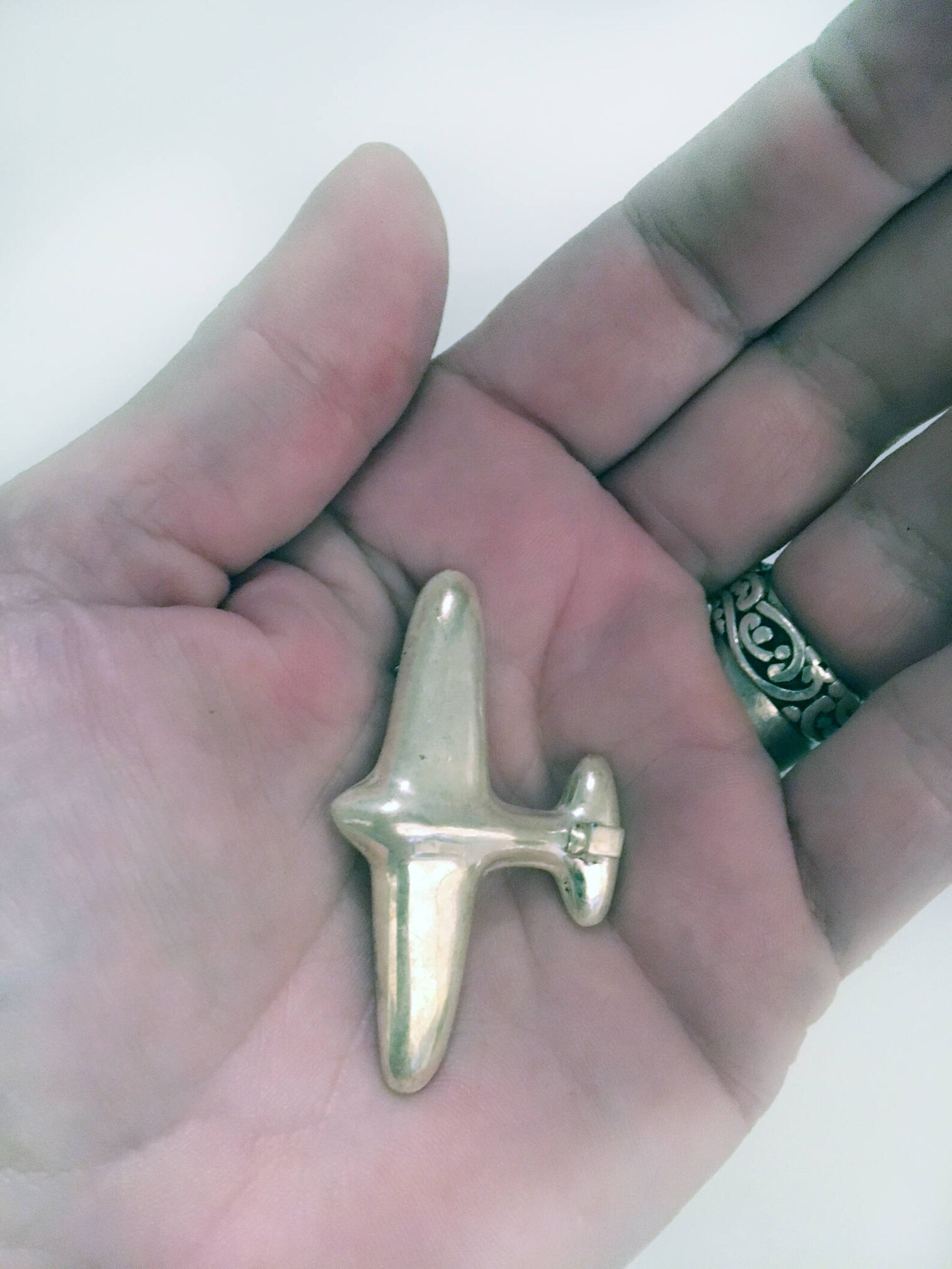 SOLID Sterling Silver 925 Chunky Vintage 1920s Style Airplane - Etsy