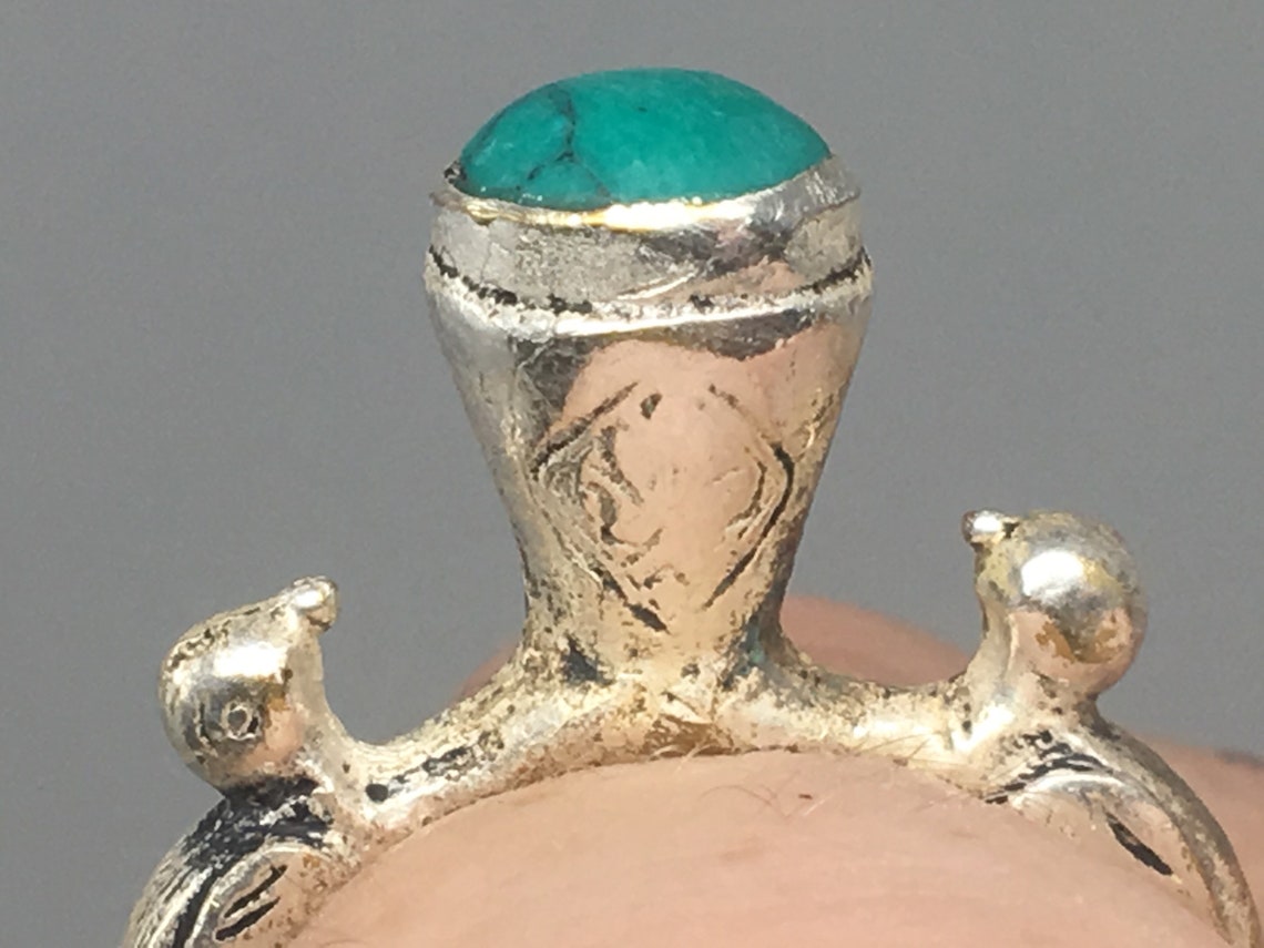 Ethnic Turkish Turquoise Silver Birds Tall Statement Ring Size - Etsy