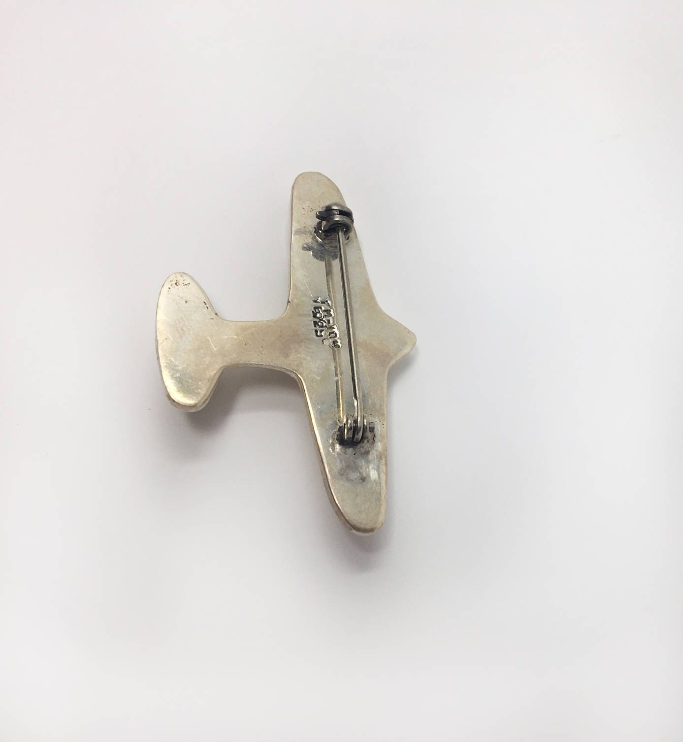 SOLID Sterling Silver 925 Chunky Vintage 1920s Style Airplane Airline ...